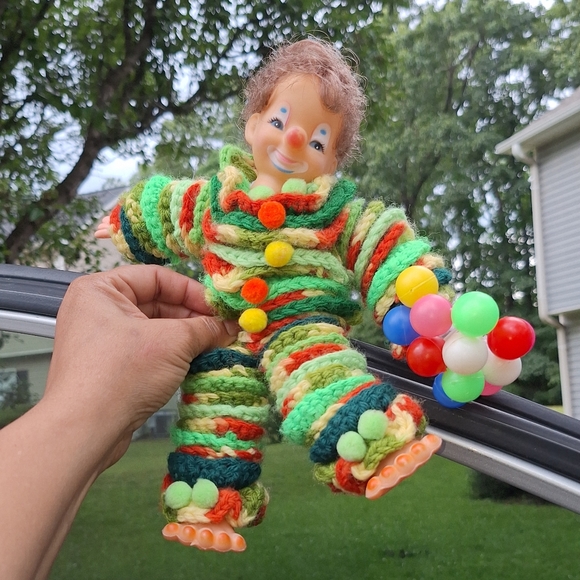 Toys | Colorful Knit Clown Doll | Poshmark
